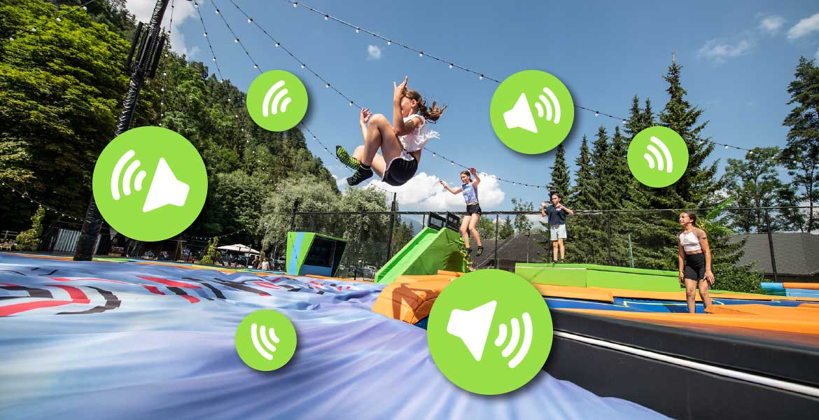 Upgrade your Trampoline park with interactive Airbag Sound